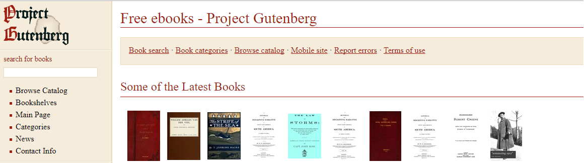 Project Gutenberg: Digital Library – Arielle's Bindery